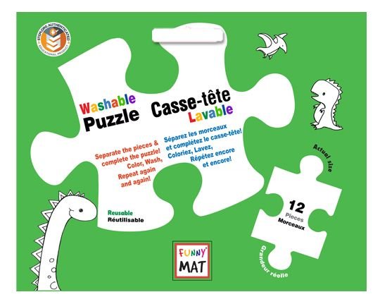 Casse-tête à colorier 12 mcx, Dinosaures